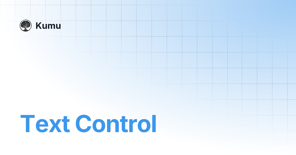 Text Control | Kumu