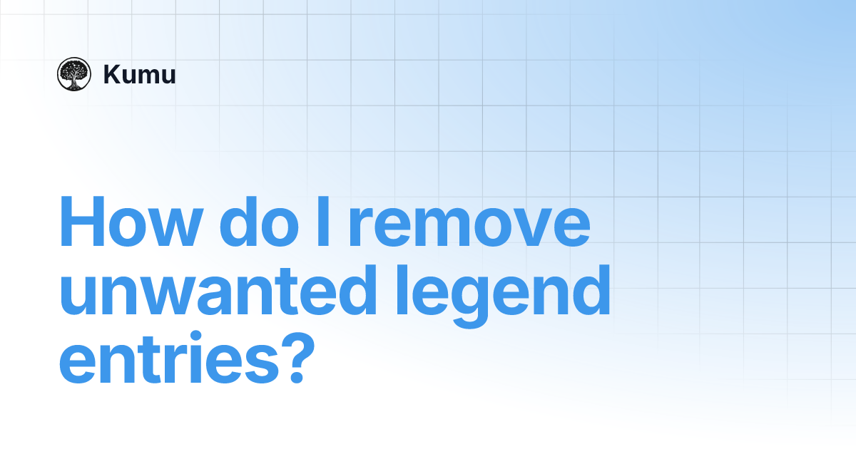 How do I remove unwanted legend entries? | Kumu