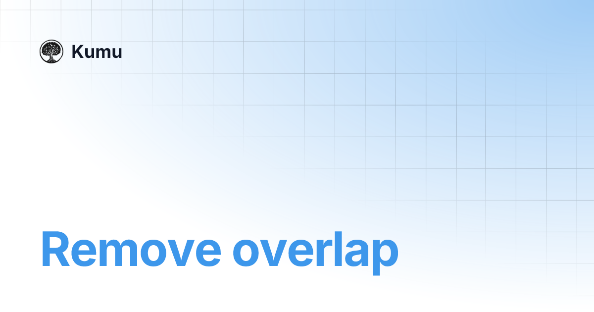 Remove overlap | Kumu